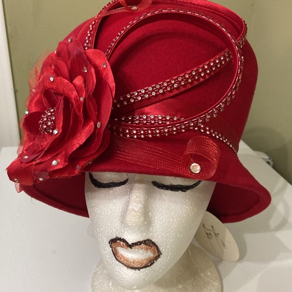 Ms. Divine | Accessories | Pretty Red Churchdresskentucky Derby Hat By ...